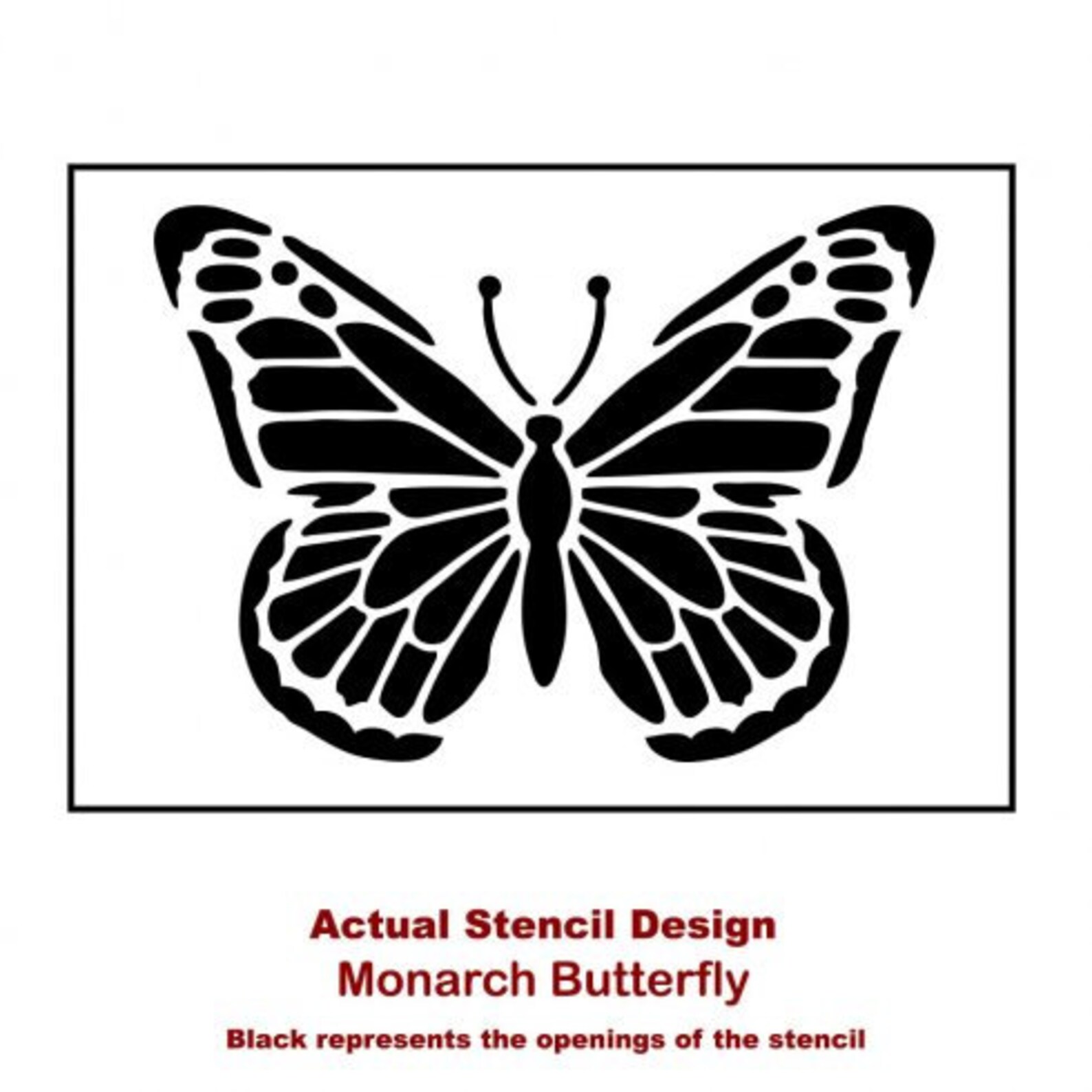 Monarch Butterfly Wall Art Stencil Size: Medium Quicker | Etsy