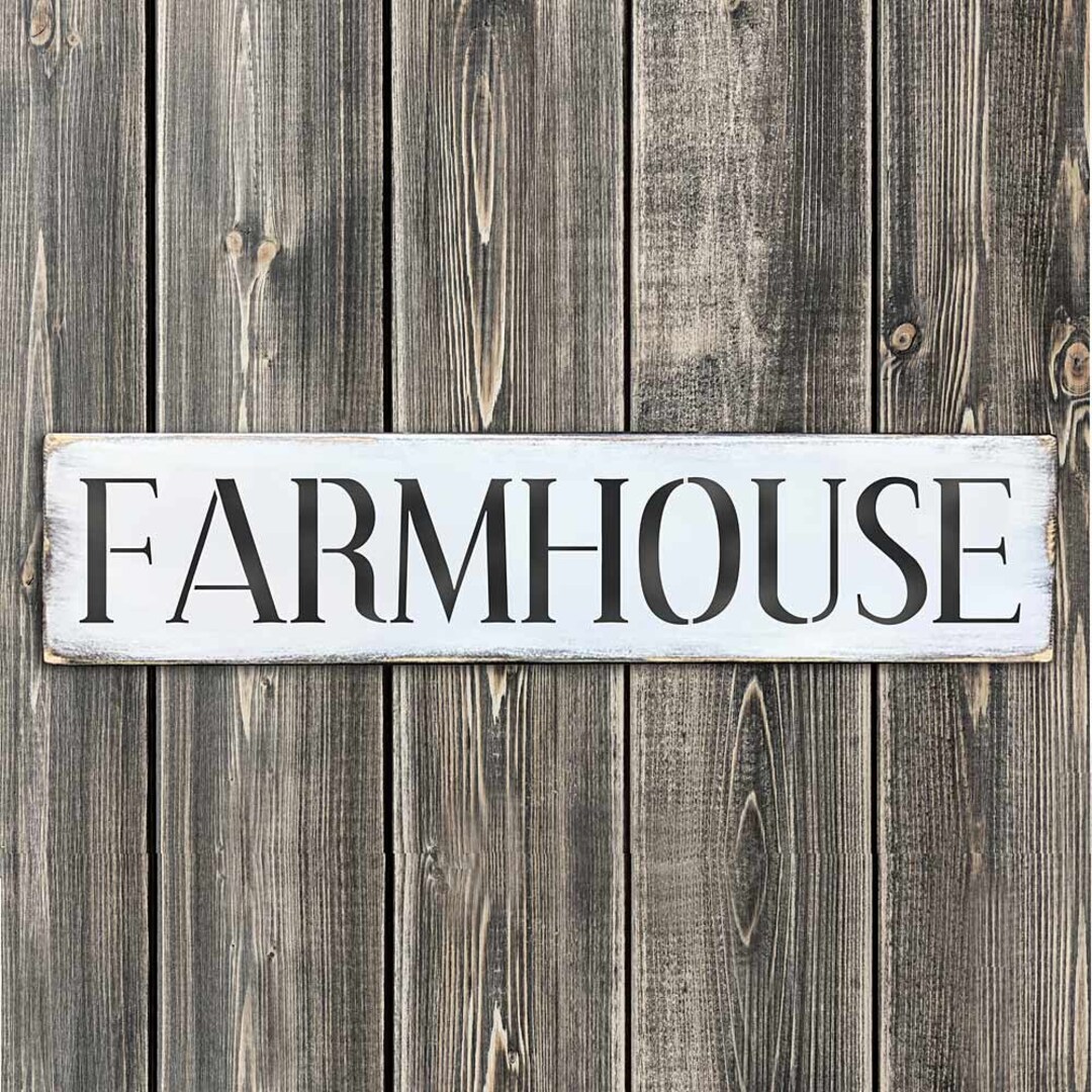 Old Farmhouse Sign Stencil - Reusable DIY Rustic Decor - Vintage Sign ...