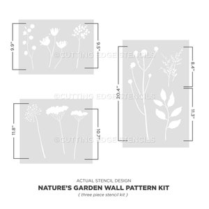 Nature's Garden Wall Pattern Kit - Easy to Use FLORAL WALL STENCILS ...