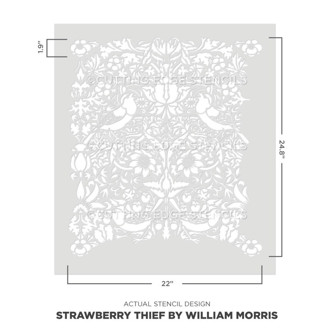 Strawberry Thief Wall Stencil Pattern by William Morris - Etsy