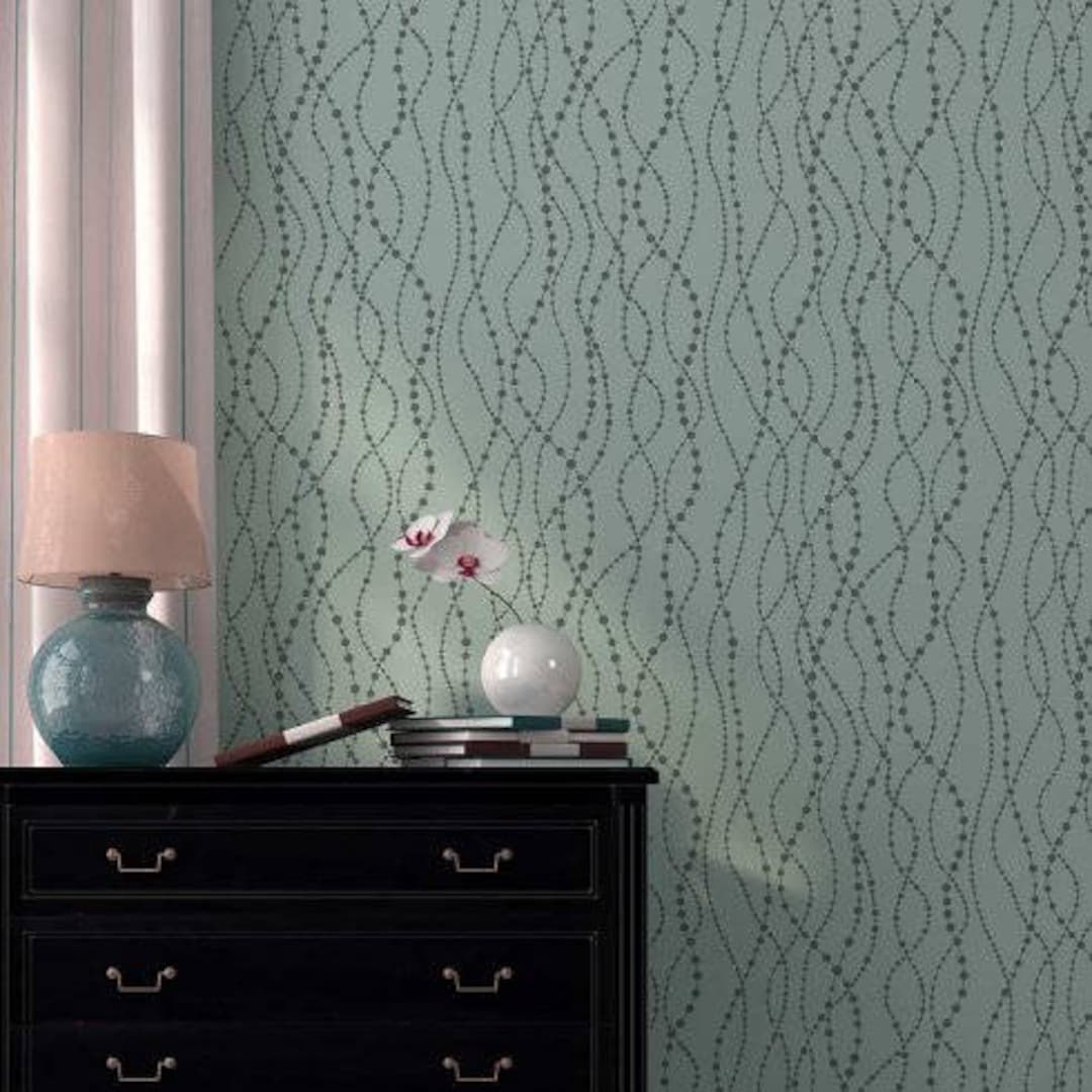 Pearls Wall Stencil - LARGE WALL STENCILS Instead of Wallpaper - Easy ...