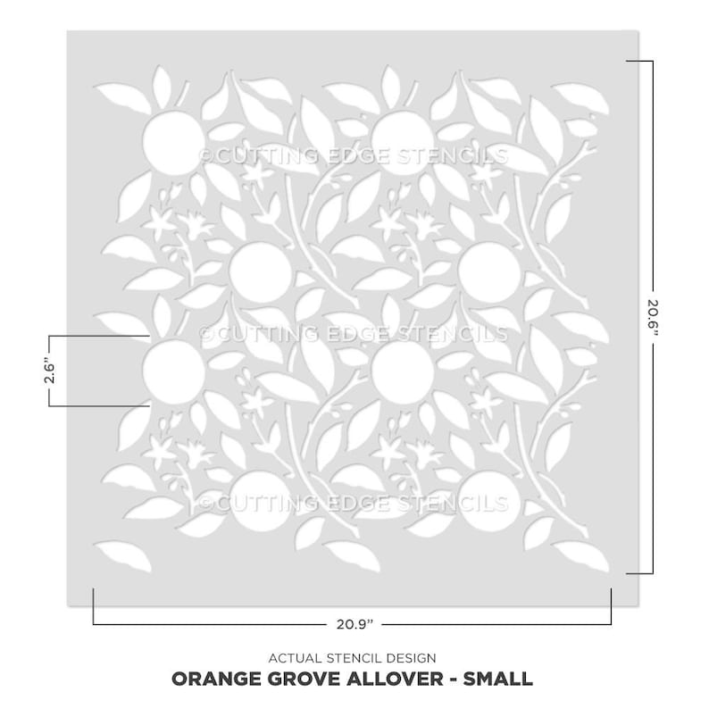 Orange Grove Wall Stencil - Nature Themed Stencil - Perfect for ...