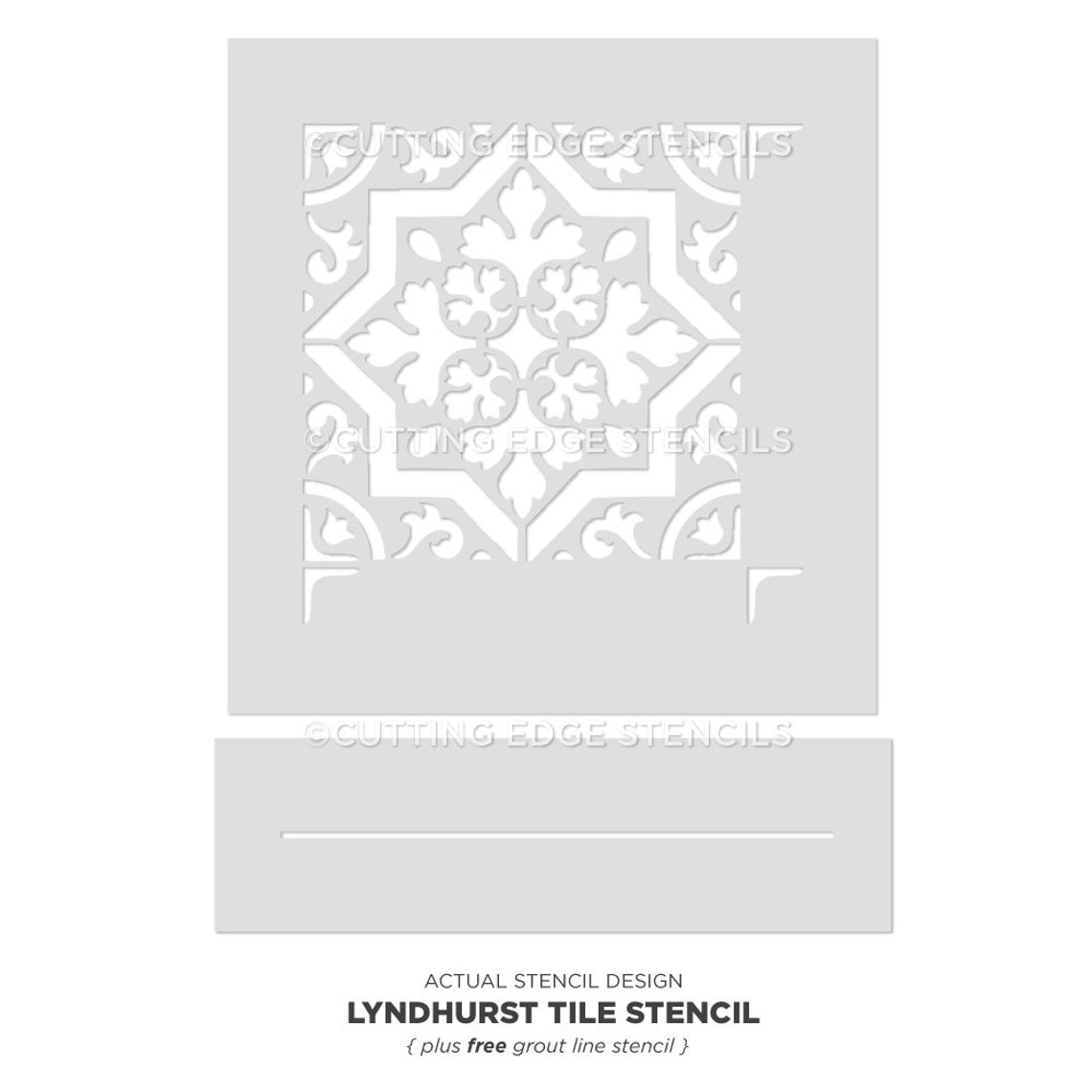 Lyndhurst Tile Stencil - Cement Tile Stencils for Painted Floor Tiles ...