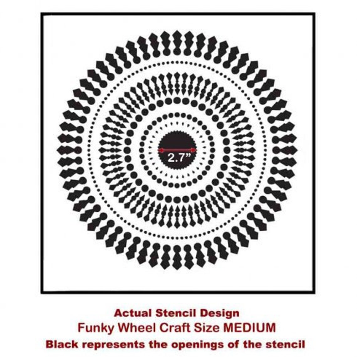 Funky Wheel Craft Stencil - Medium Size - Quick DIY Home Improvement - Etsy