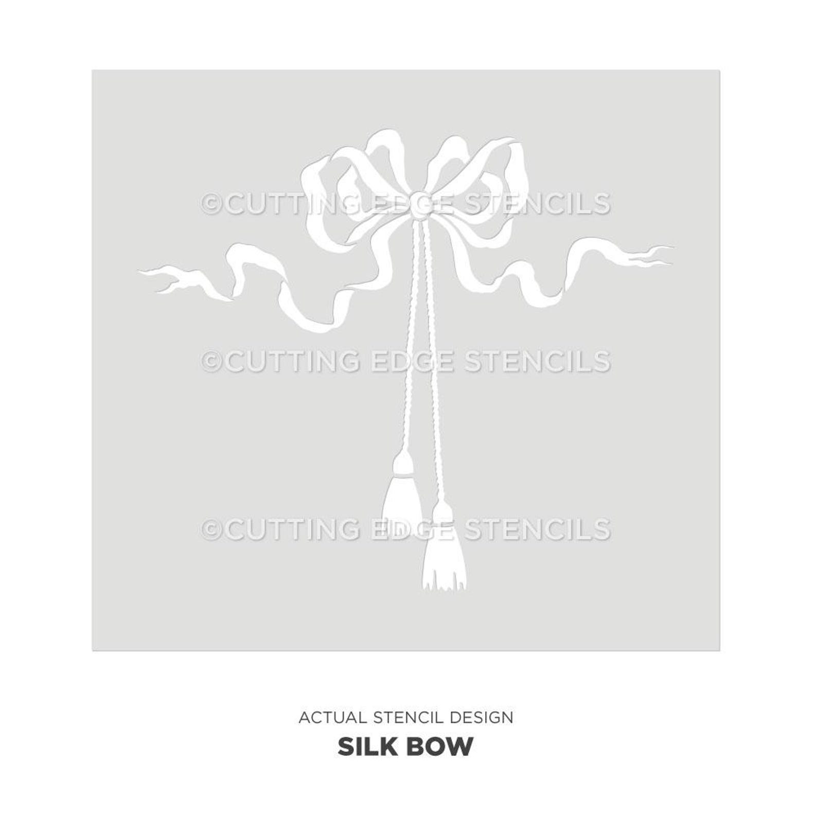 Silk Bow Stencil - Bow Template for Wall Painting - Classical Wall ...