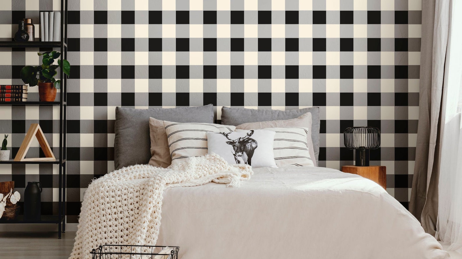 Buffalo Check Stencil LARGE WALL STENCIL Farmhouse Wall | Etsy