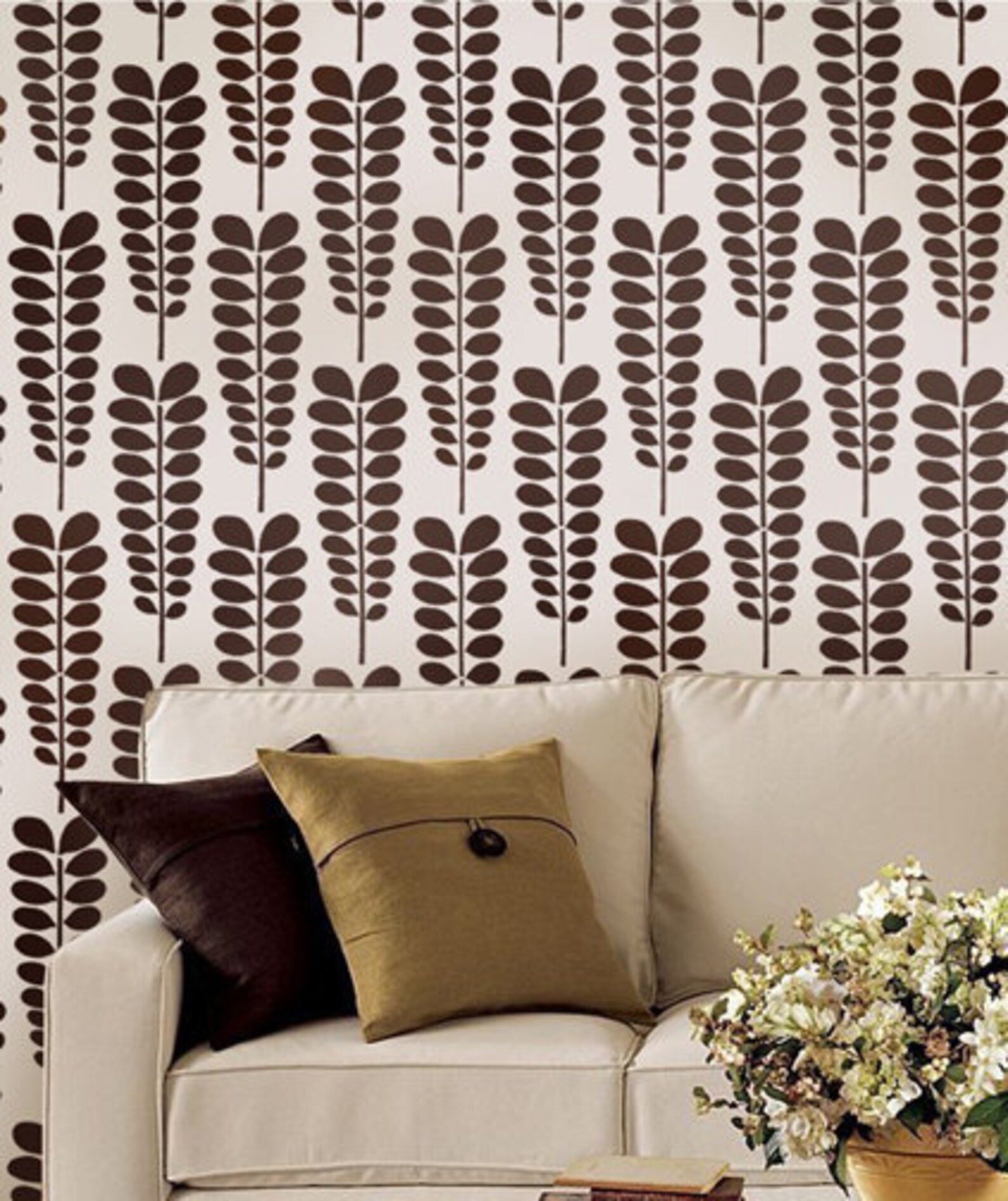 Acacia Wall Stencil - Reusable Stencils for Walls - Large Stencils for ...