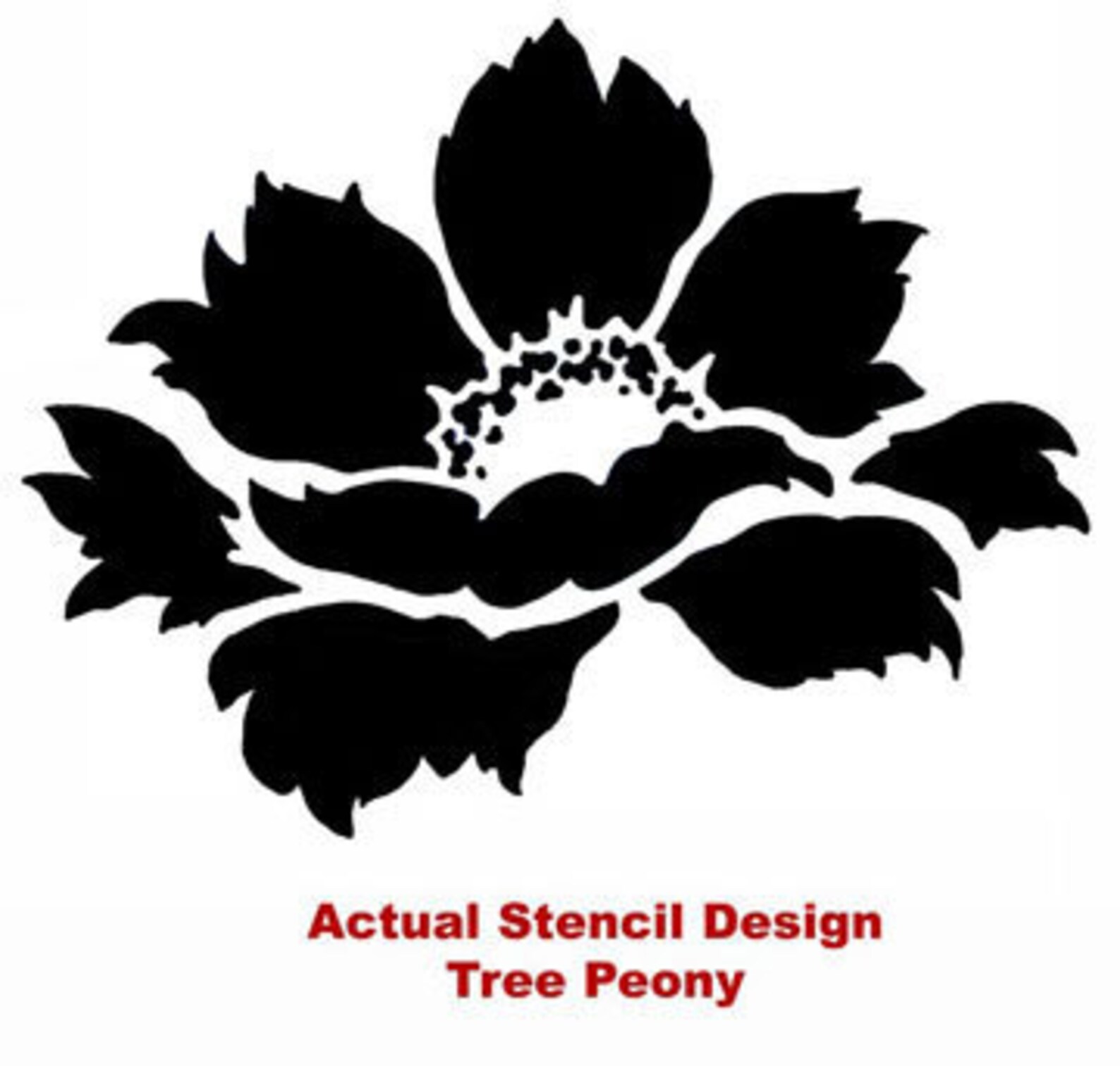 Tree Peony Flower Wall Art Stencil WALL ART STENCILS Easy - Etsy