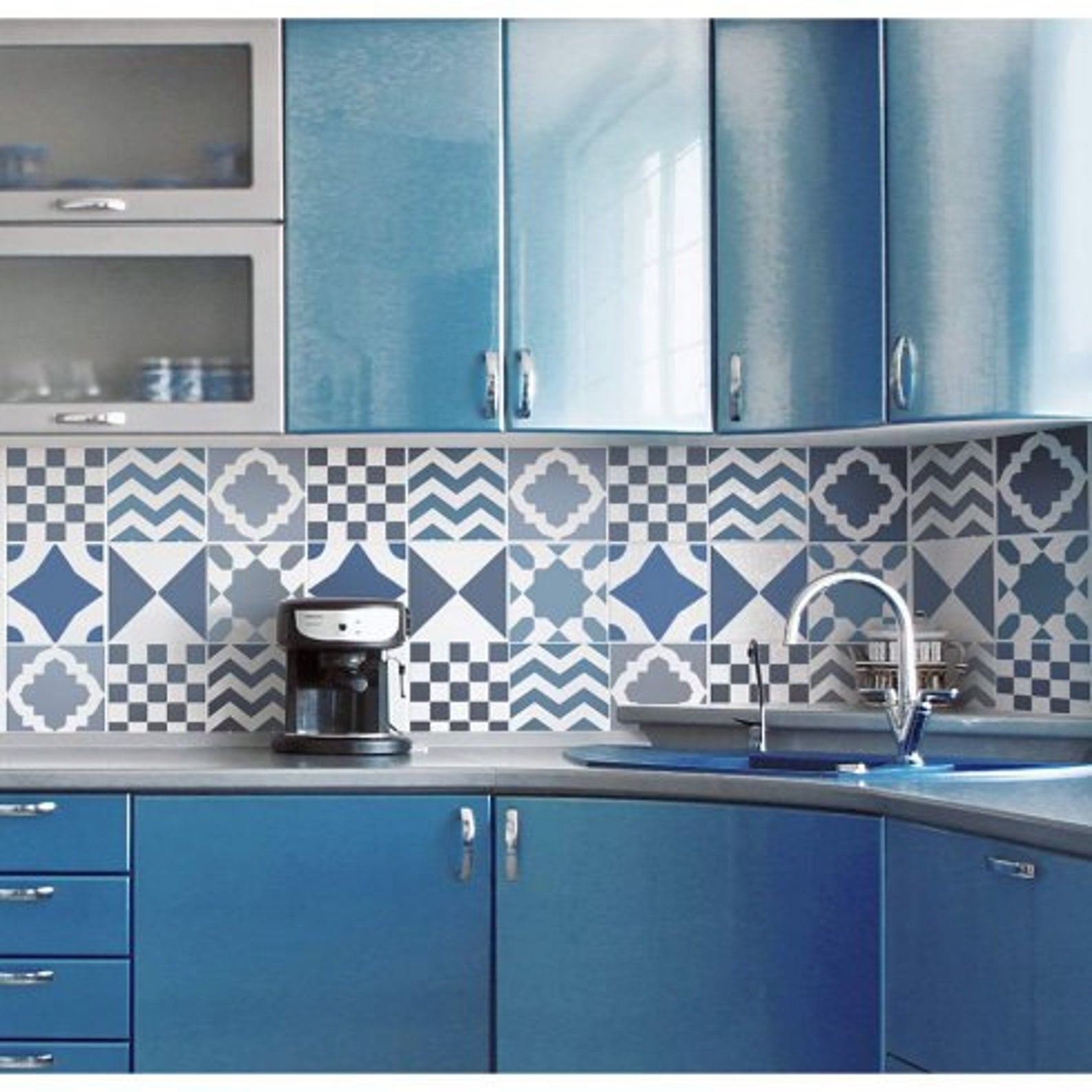 Geometric Tile Stencil Set - Geometric TILE STENCILS for Painting ...