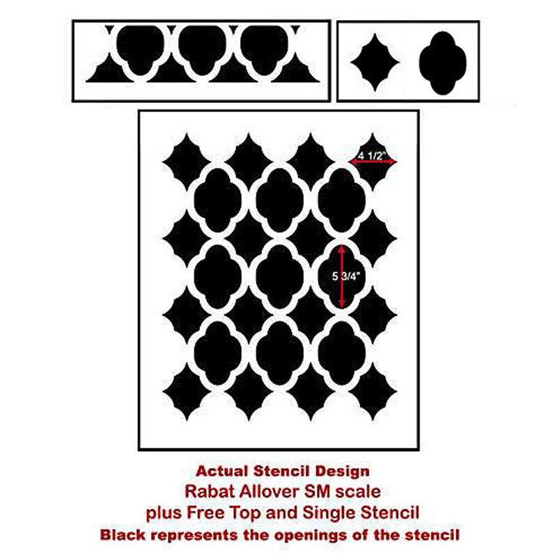 Rabat Moroccan Stencil Design SM Reusable Stencils for - Etsy