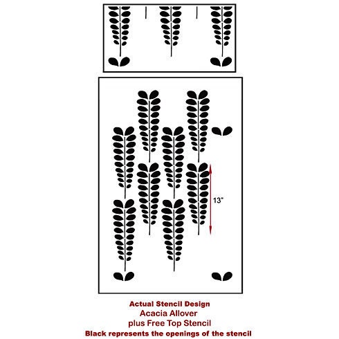 Acacia Wall Stencil Reusable Stencils for Walls Large - Etsy
