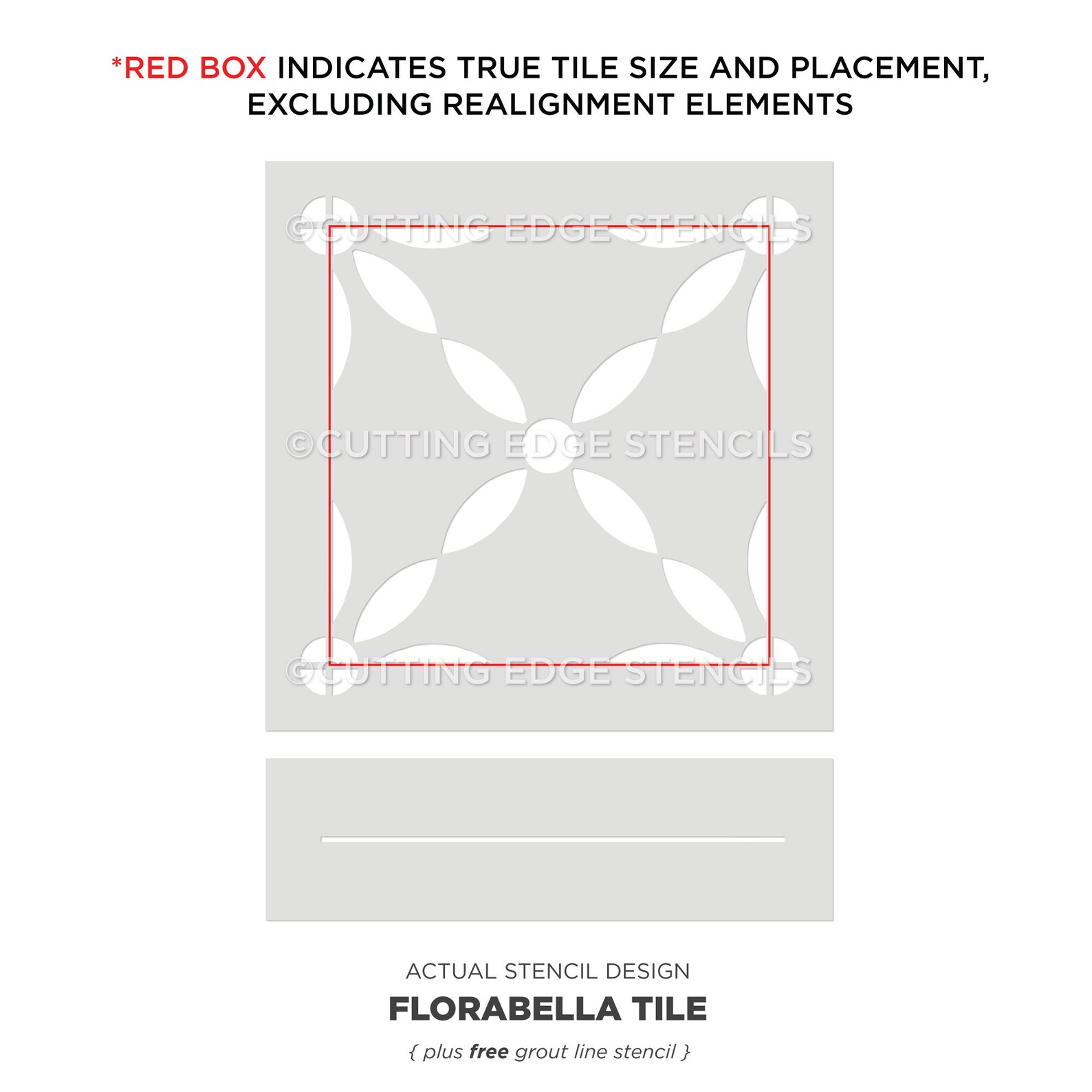Florabella Tile Stencil - DIY Cement Tile for Walls and Floors - Easy ...