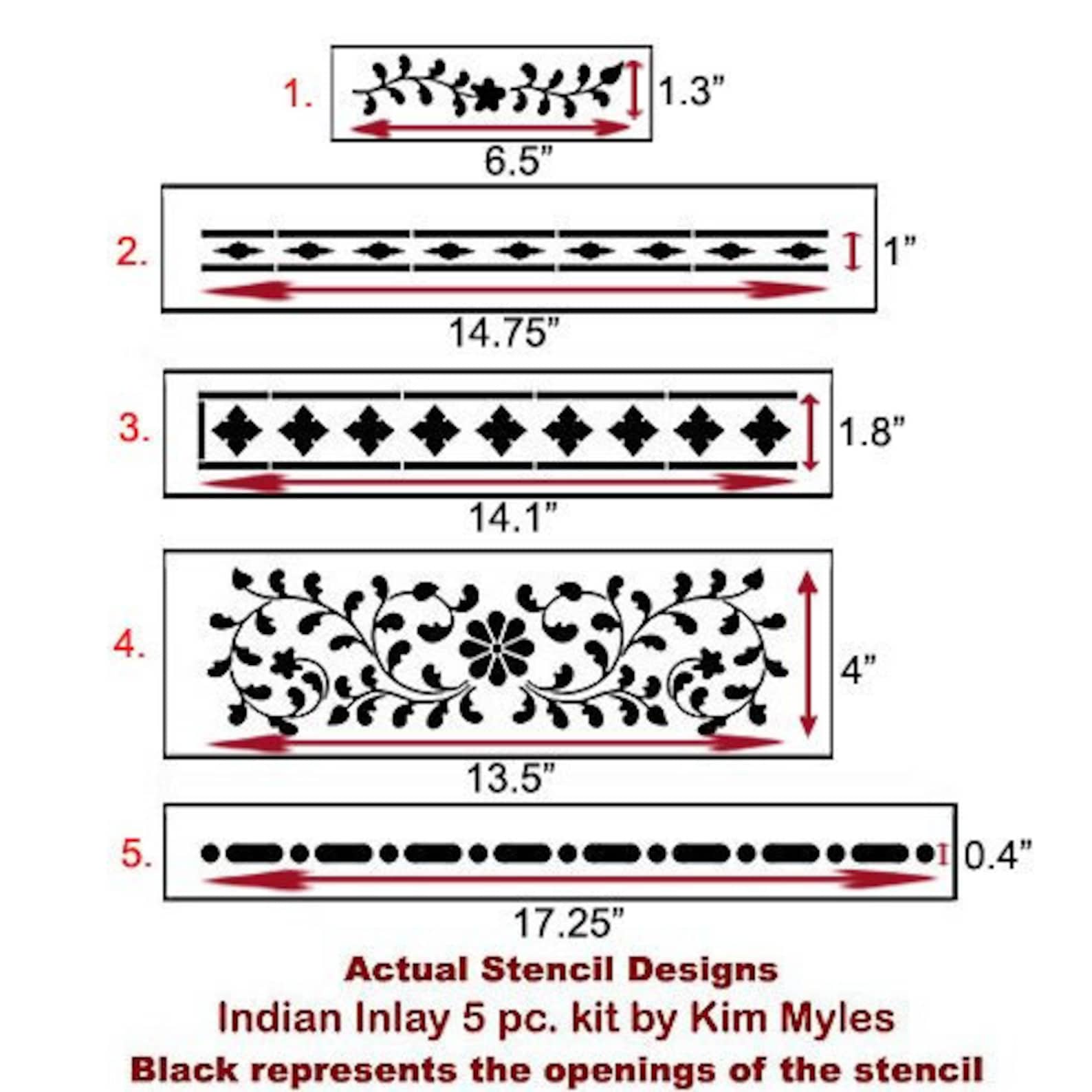 Indian Inlay Stencil Kit DIY Bone Inlay Stencil Designs for - Etsy
