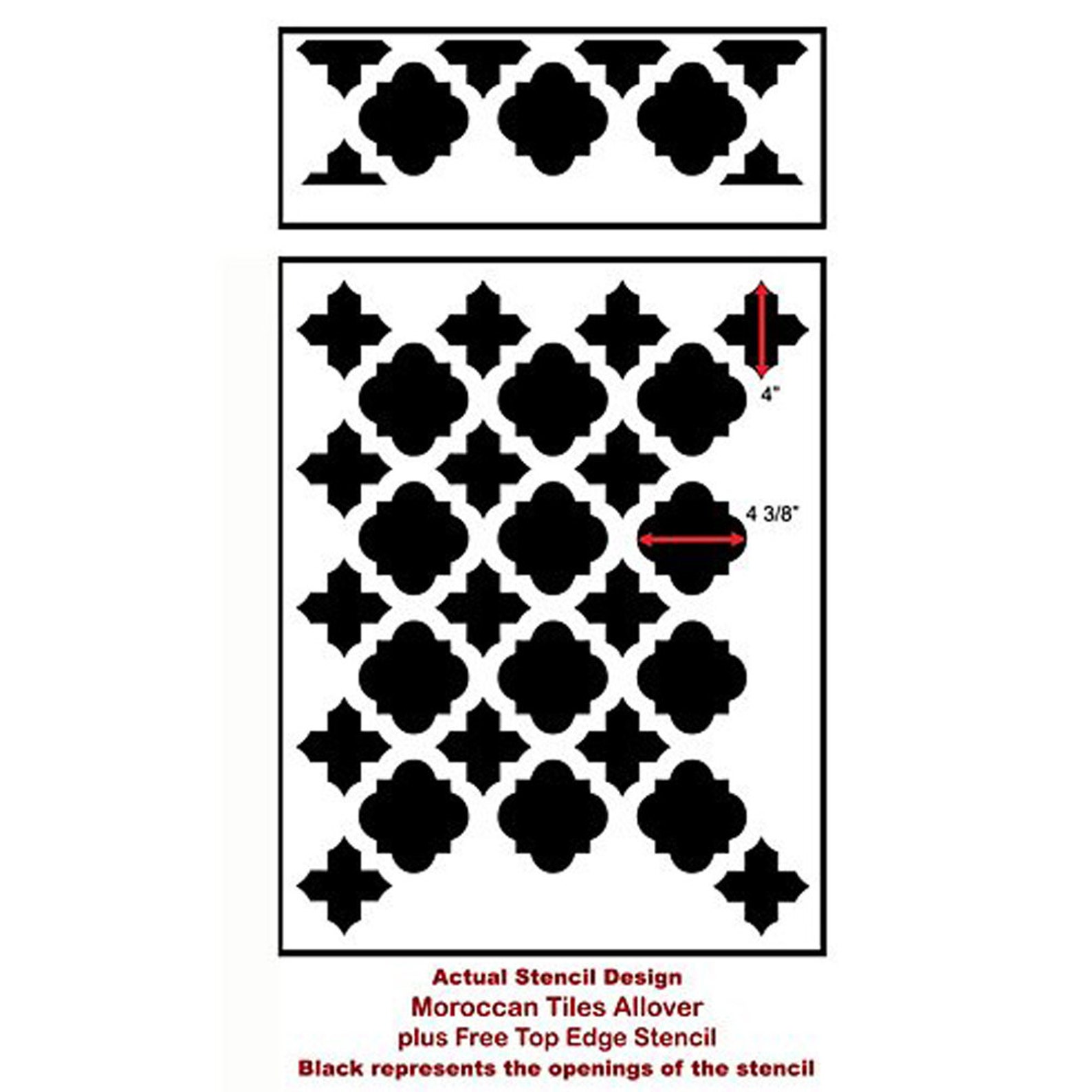 Moroccan Tiles Wall Pattern Stencil Reusable Stencil | Etsy