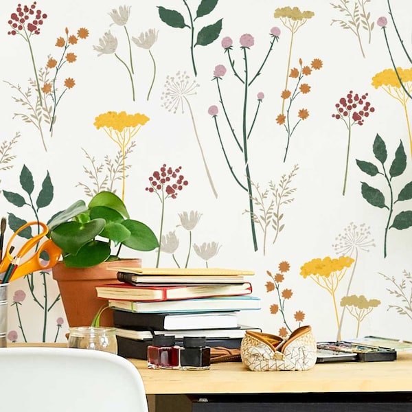 Floral Wall Stencils - Etsy