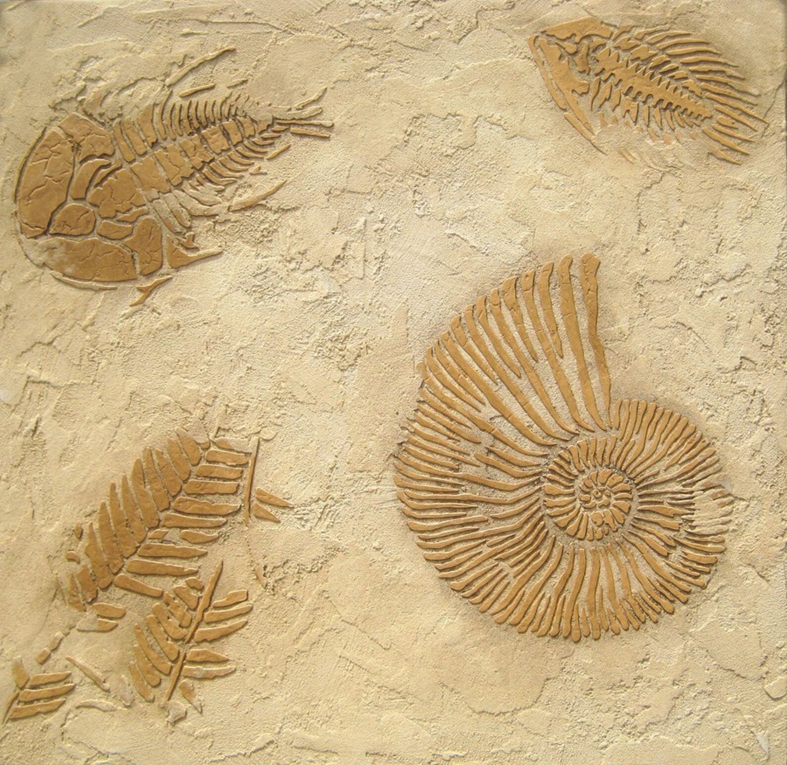 Prehistoric Fossil Stencil Kit for Walls Backsplashes and Art Projects ...