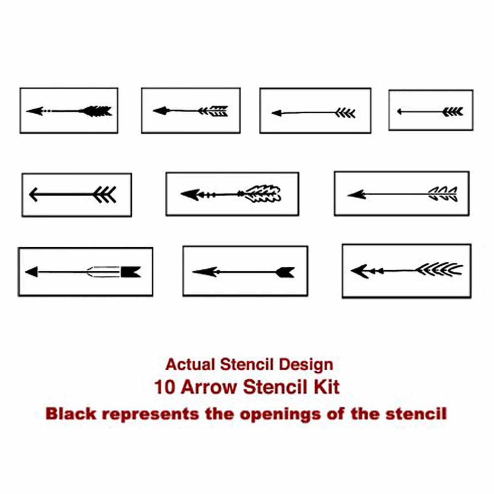 10 Arrows Stencil Kit Wall Art Stencil DIY Home Décor - Etsy