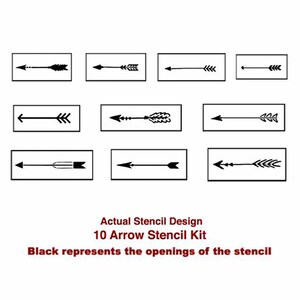 10 Arrows Stencil Kit - Wall Art Stencil - DIY Home Décor - Easy DIY ...