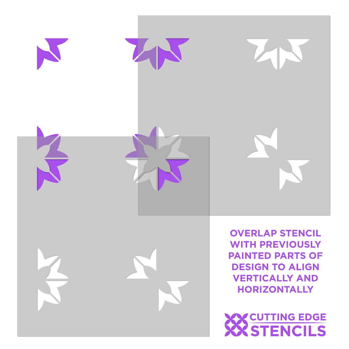 Sugar Cookie Tile Stencil - Simple and Elegant Pattern for Stenciling ...