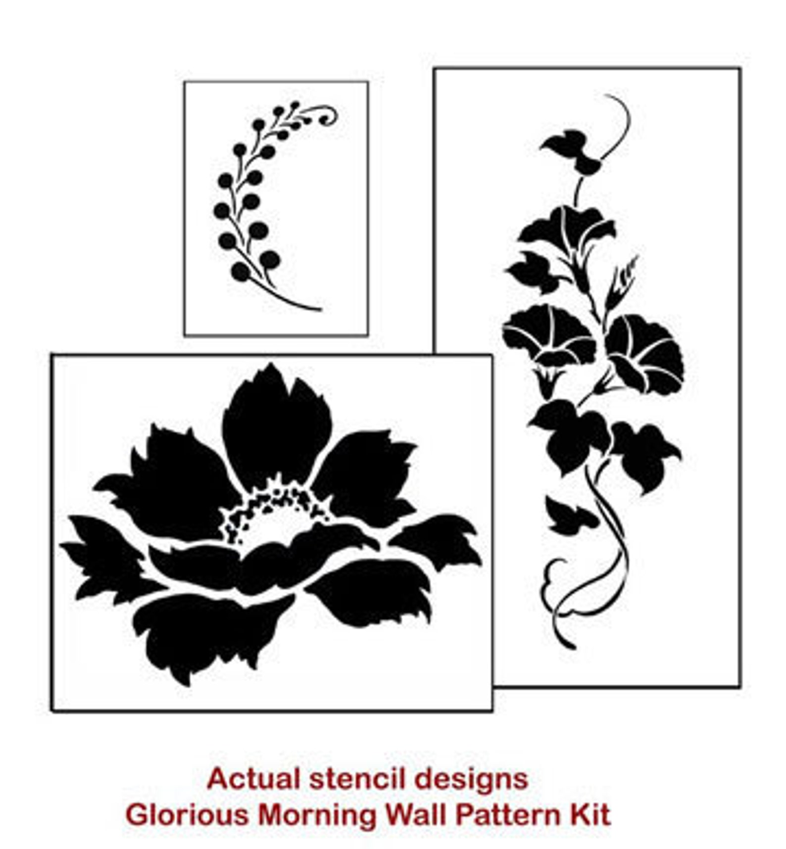 Wall Pattern Stencil Kit Glorious Morning - Reusable Stencils for Easy ...