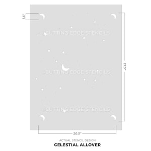 Celestial Wall Stencil - DIY Night Sky Stencil - Moon and Stars Design ...