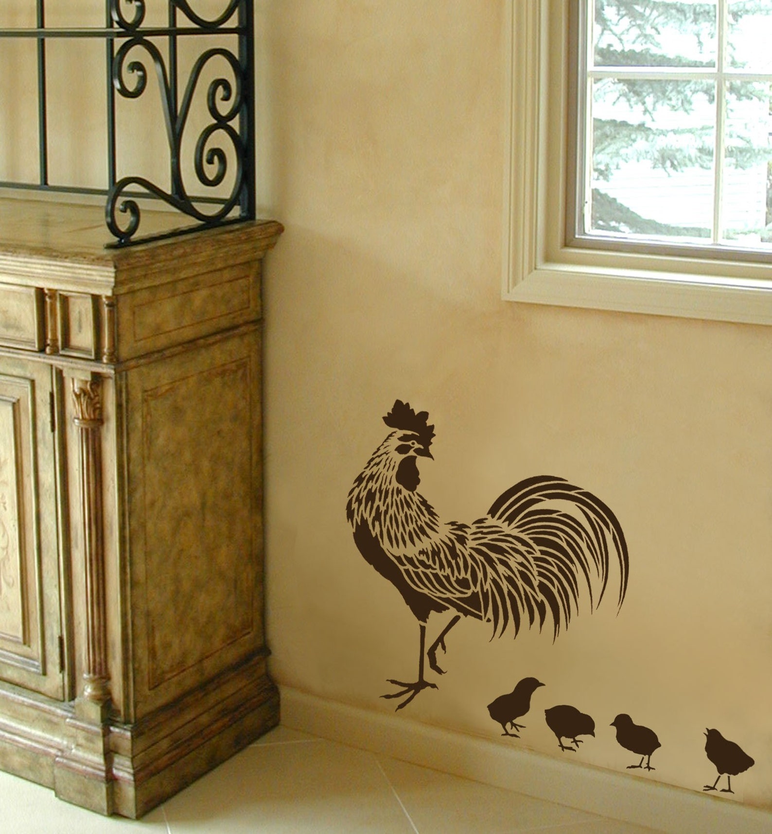 Rooster Stencil - Easy Reusable Stencils for DIY Decor - Etsy
