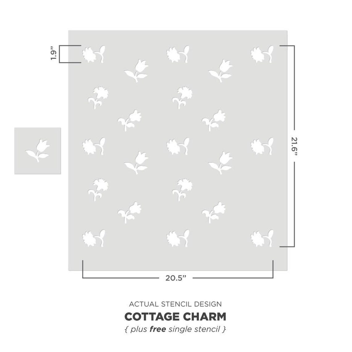 Cottage Charm Wall Stencil - Large Wall Stencils for Painting - DIY ...