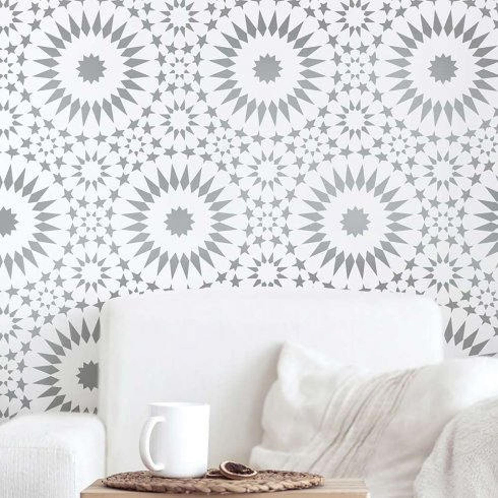 Ambrosia Tile Stencil – Large TILE STENCIL – Tile Stencils for Painting ...