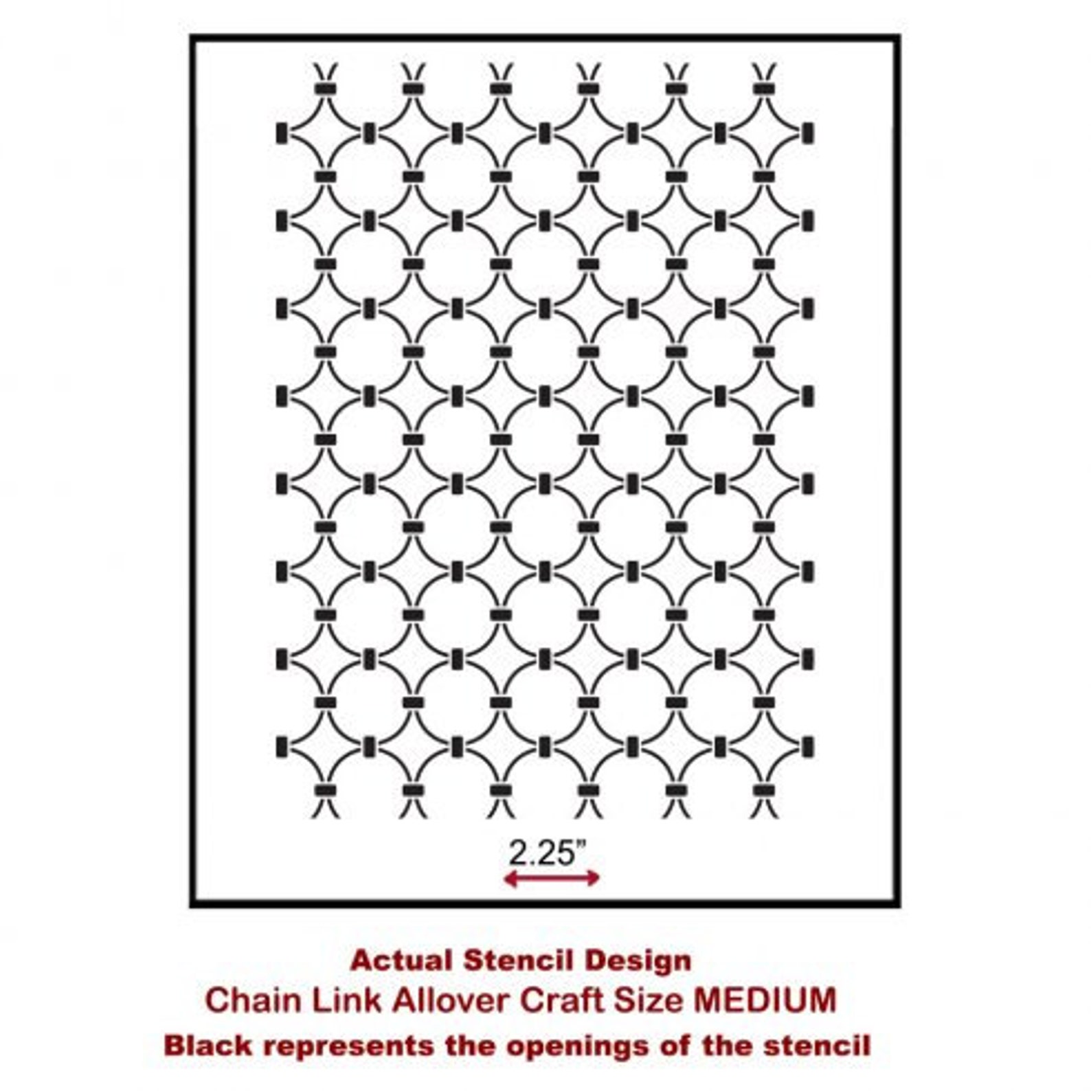 Chain Link Craft Stencil Medium Size Easy DIY Home - Etsy