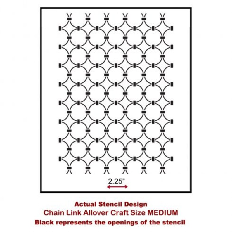 Chain Link Craft Stencil - Medium Size - Easy DIY Home Improvement - Etsy