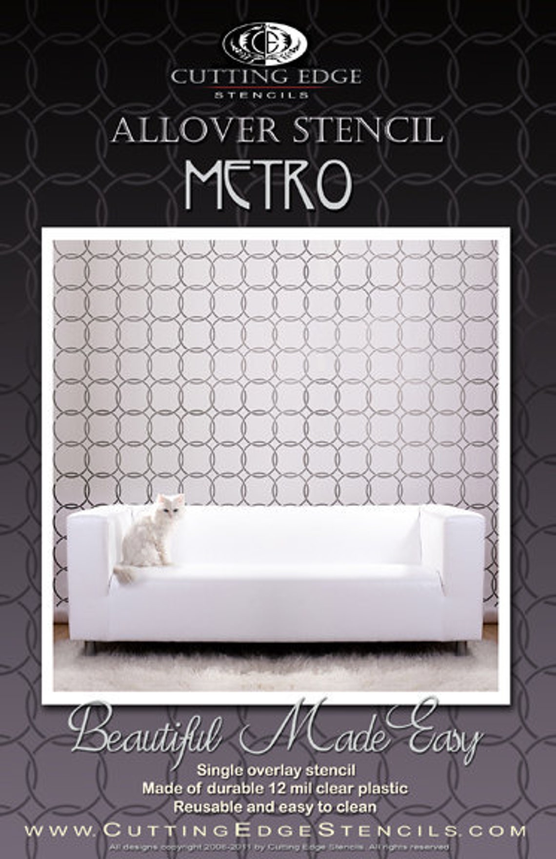 Wall Stencil Metro Reusable Stencils for Walls Instead of - Etsy