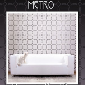 Wall Stencil Metro - Reusable Stencils for Walls Instead of Wallpaper ...