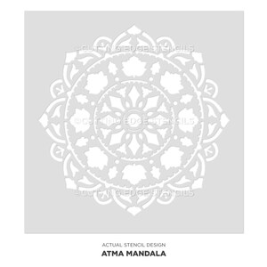 Atma Mandala Stencil for Wall – MANDALA WALL STENCIL - Large Mandala ...