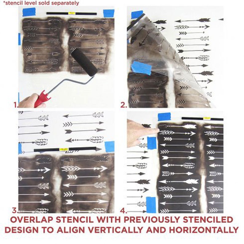 Indian Arrows Allover Wall Stencil Reusable Wall Stencils - Etsy