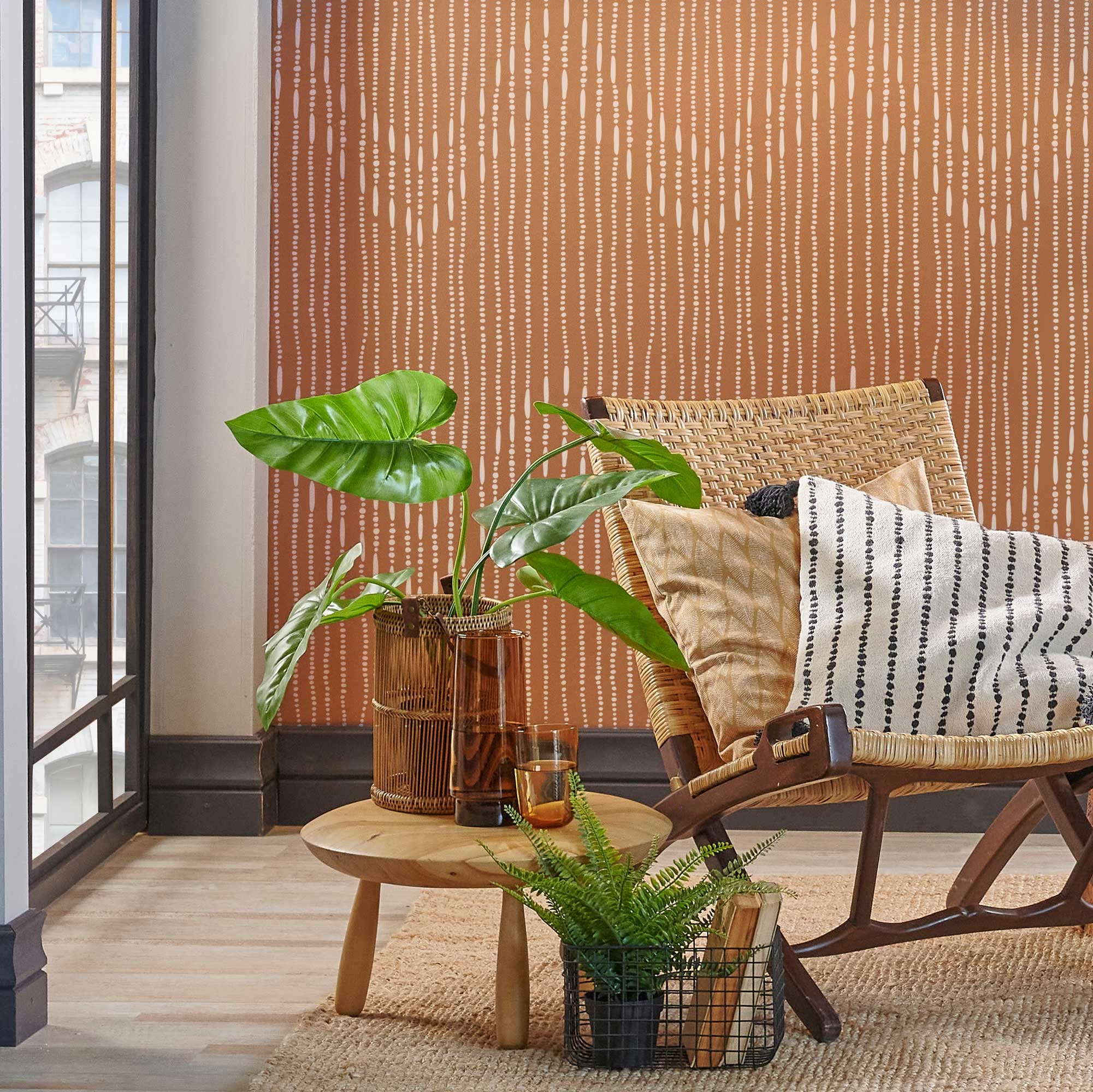 Boho Beads Wall Stencil Large Bohemian Wall Stencil for | Etsy