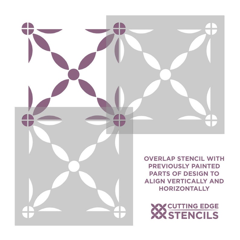 Florabella Tile Stencil - DIY Cement Tile for Walls and Floors - Easy ...