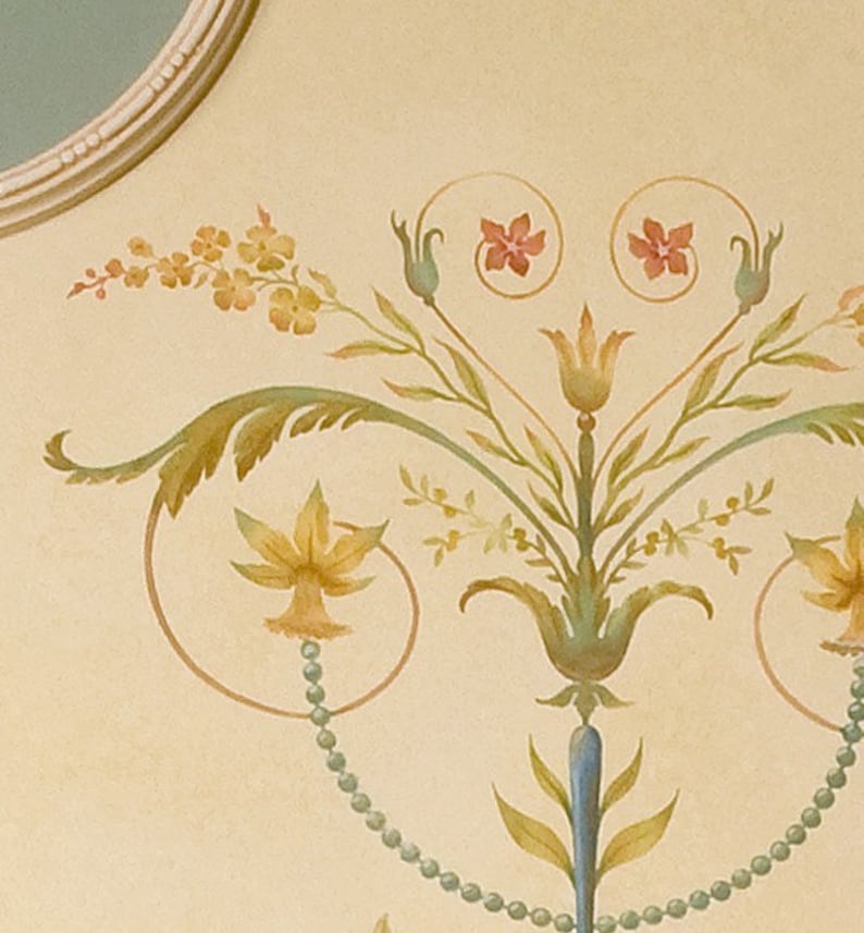 Wall Stencil Marie-antoinette Side Panel SM - Classical Stencil With ...