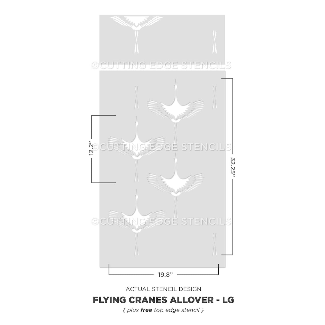 Flying Cranes Wall Stencil DIY Wall Decor for Cost Affective - Etsy