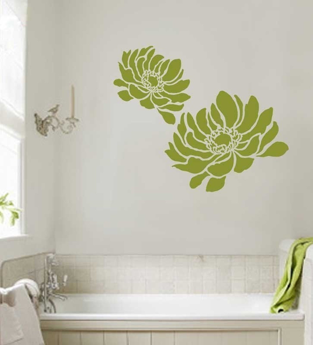 Anemone Grande Flower Stencil - Large Size - Reusable Stencils for ...