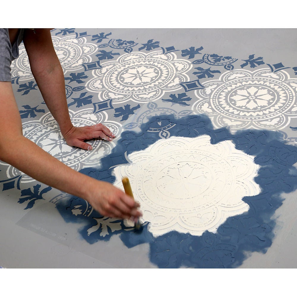 Tangier Tile Stencil – Large TILE STENCIL – Tile Stencil for Painting ...