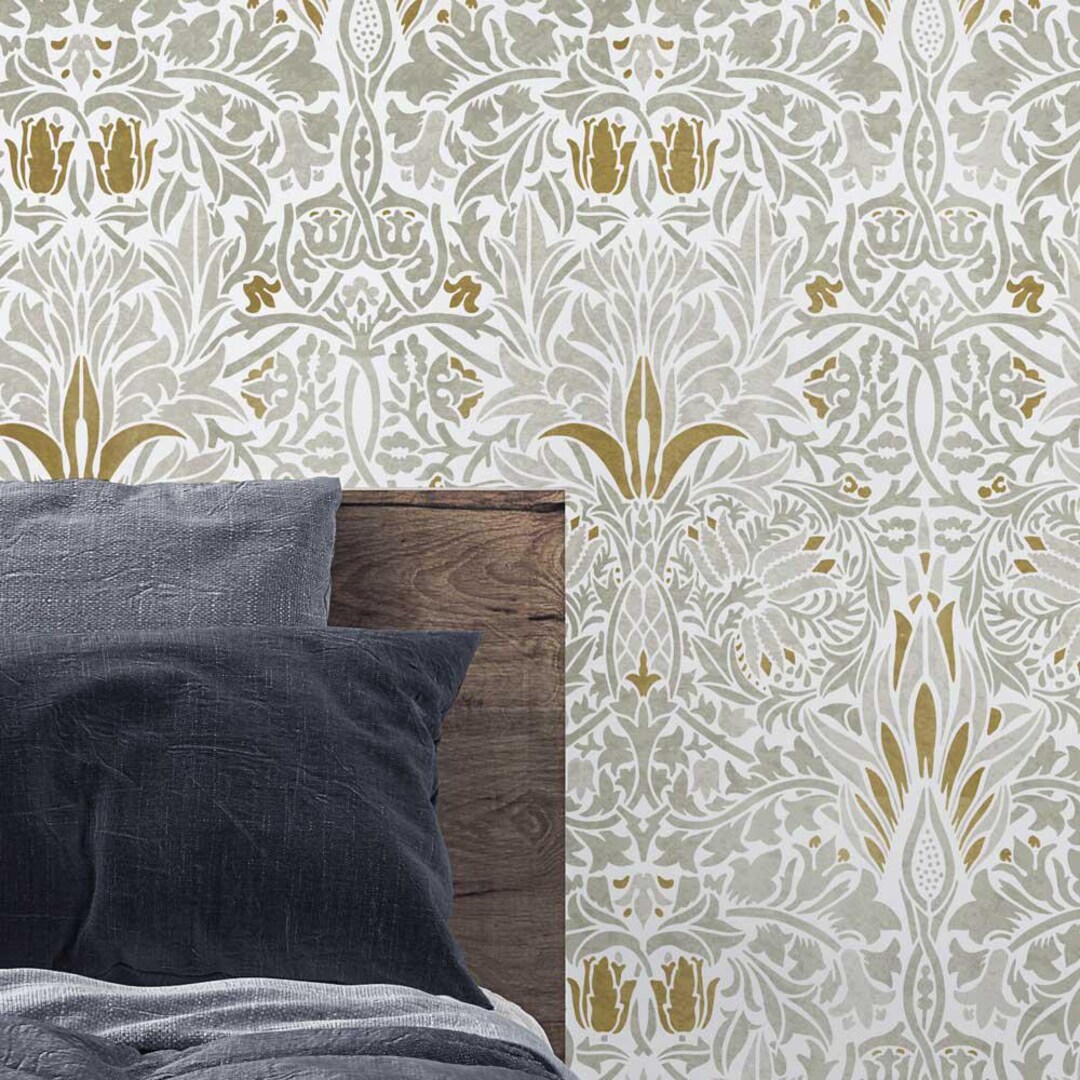 Snakehead Wall Stencil Pattern by William Morris - Maximalist Design ...