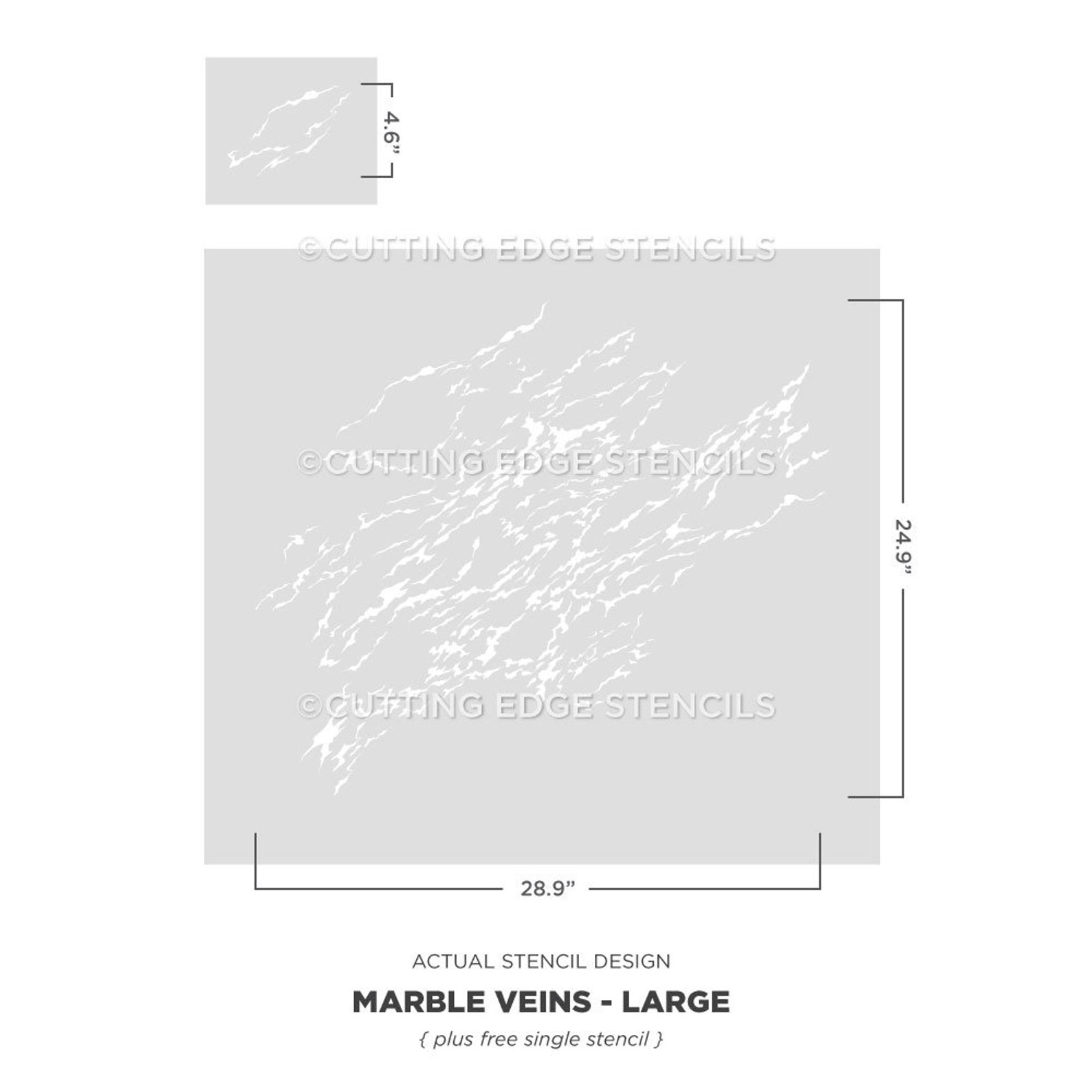 Marble Veins Backsplash Stencil - Quick and Cost Effective Way to ...