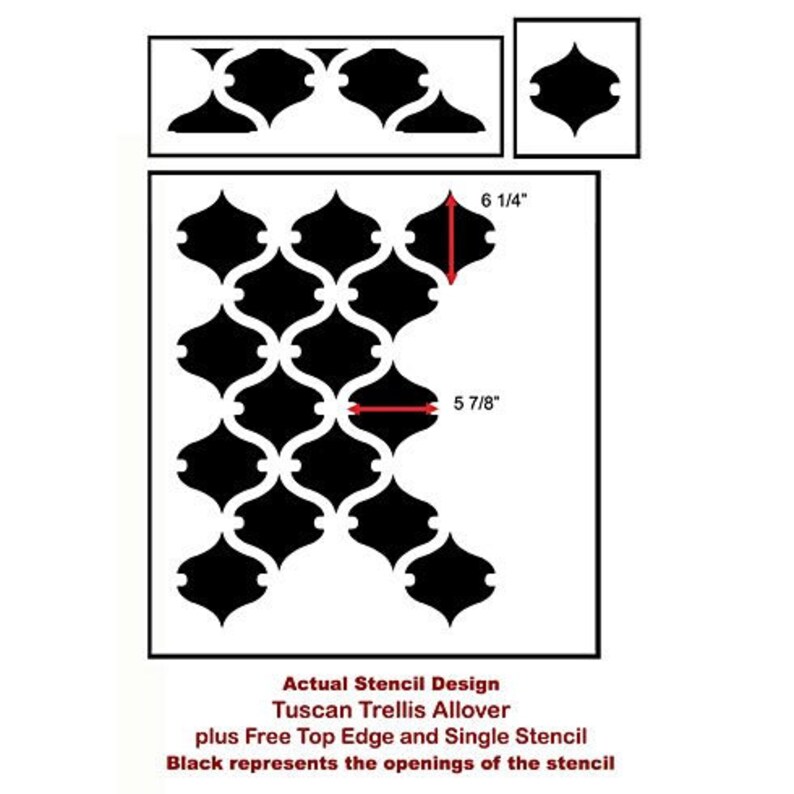 Tuscan Trellis Allover Stencil Reusable Stencil Patterns for - Etsy
