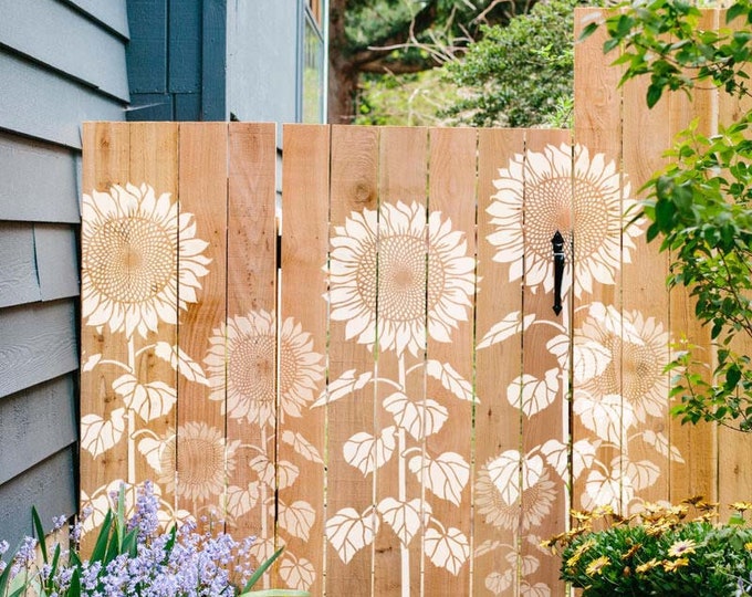Giant Sunflower Wall Art Stencil – Floral Stencils for Walls – Large ...