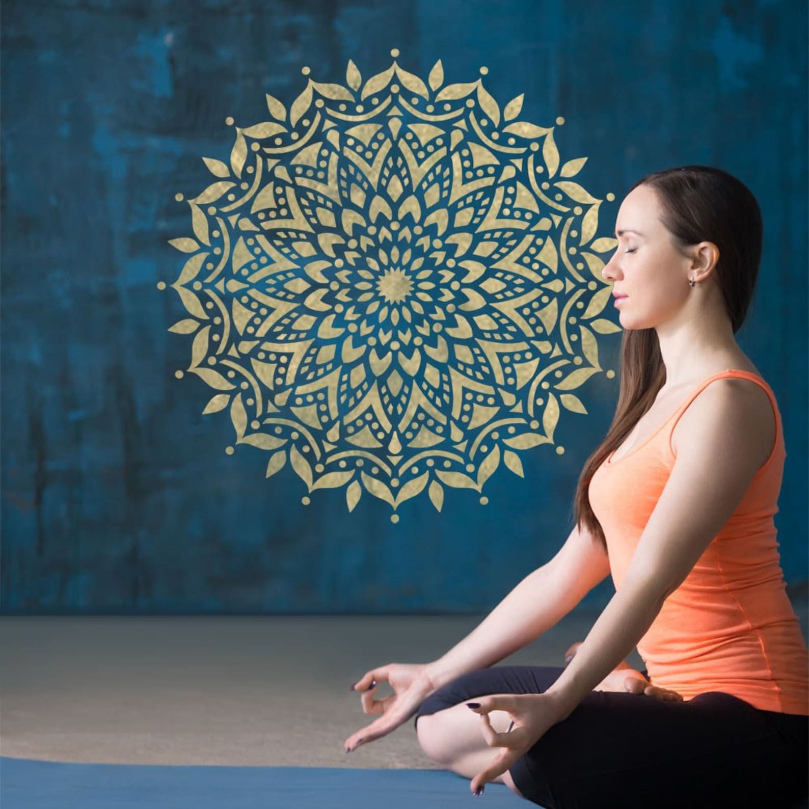 Compassion Mandala Stencil MANDALA WALL STENCIL Large | Etsy