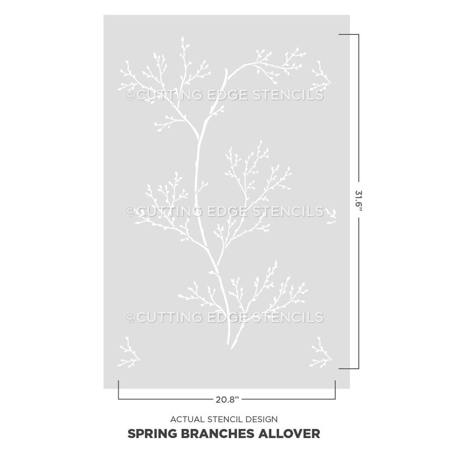 Spring Branches Wall Stencil LARGE WALL STENCIL for Easy | Etsy