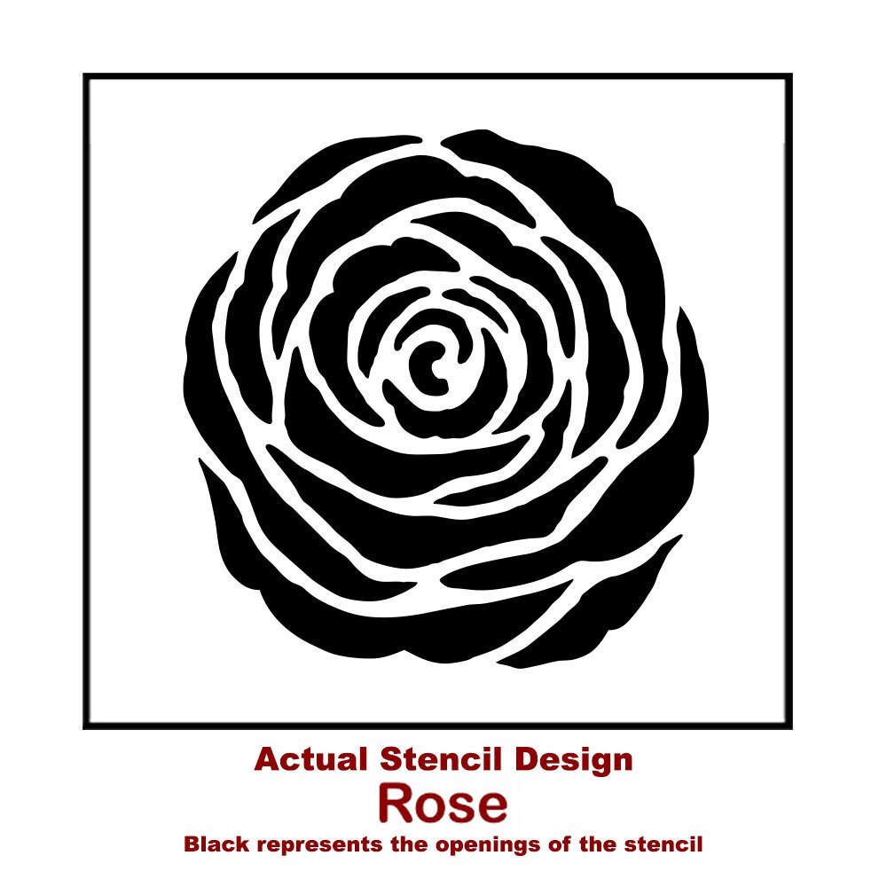 Rose Wall Art Stencil WALL ART STENCIL Easy to Use Wall Art | Etsy