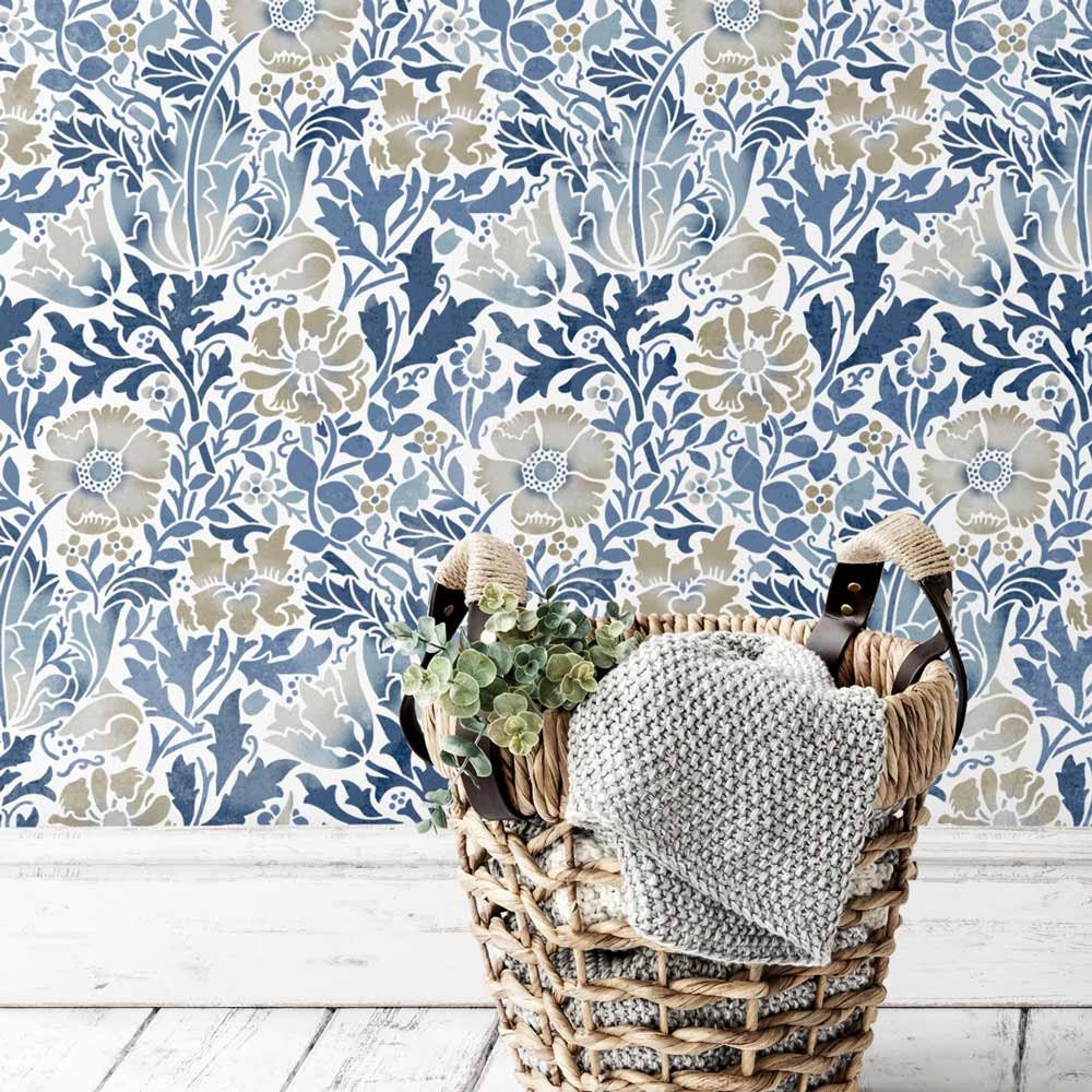 William Morris Compton Flower Stencil Pattern - Maximalist Design ...