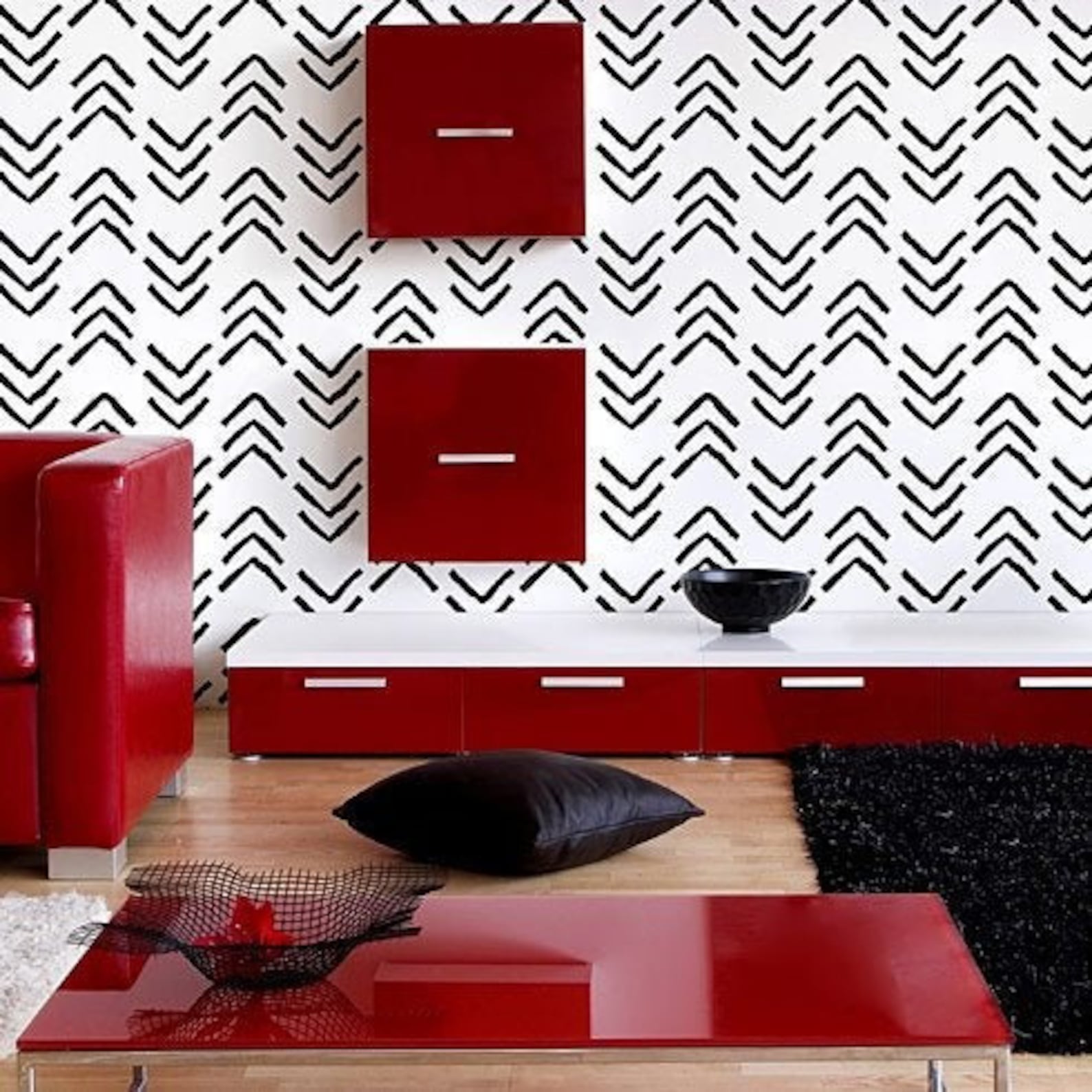 Kuba Chevron Stencil Reusable Chevron WALL STENCIL for DIY - Etsy