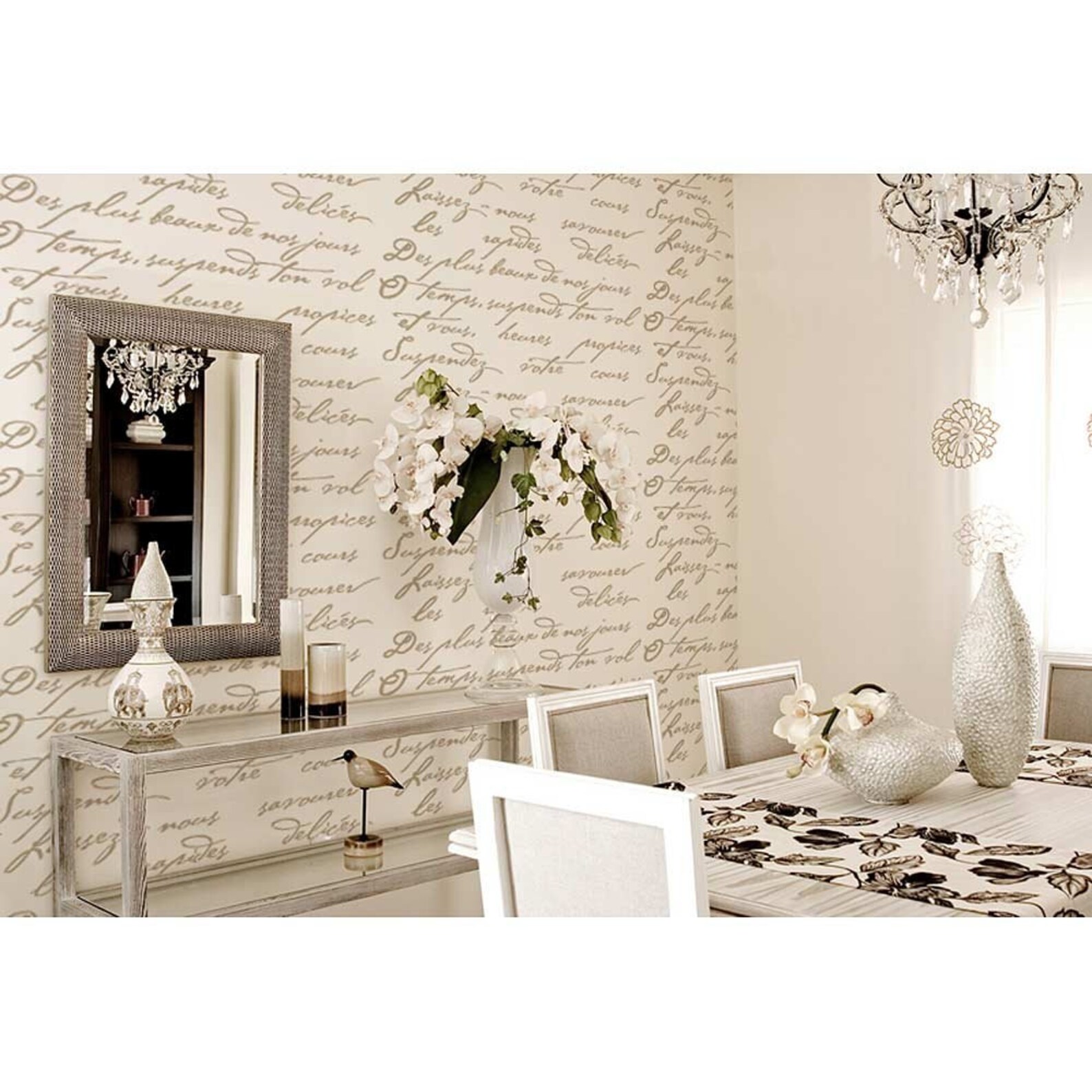 French Poem Stencil LARGE WALL STENCIL Instead of Wallpaper Easy to Use ...